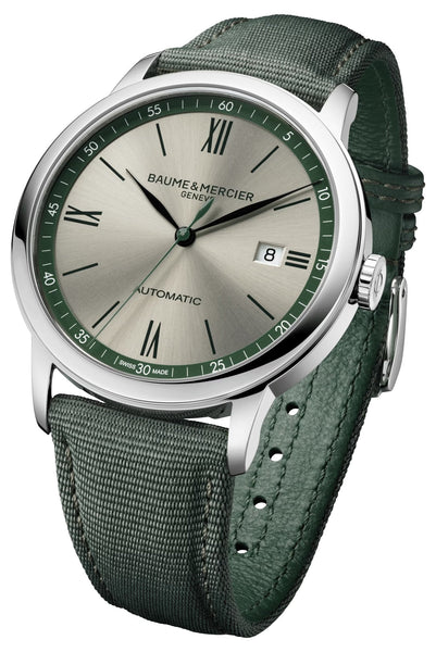 Baume & Mercier Classima Automatic Stainless Steel Gray Dial Green Tex