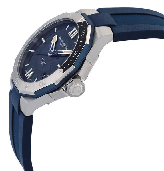 Baume & Mercier Riviera Automatic Stainless Steel Blue Dial Blue Rubbe