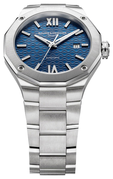 Baume & Mercier Riviera Automatic Stainless Steel Blue Dial Date Mens