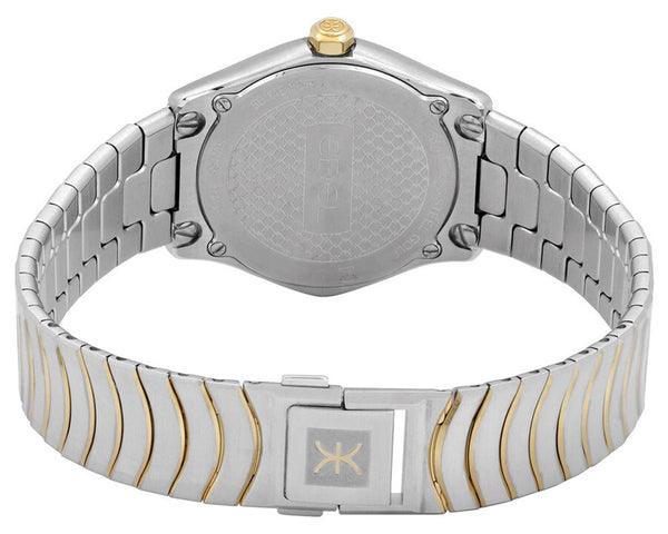 Ebel Wave Stainless Steel & 18K Yellow Gold White Dial Diamonds Quartz