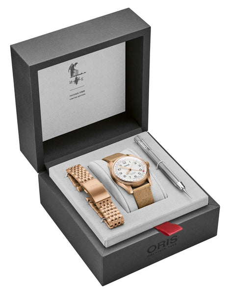 Limited Edition Oris Big Crown Automatic Bronze White Dial Beige Leath