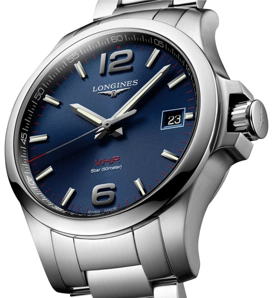 Longines Conquest V.H.P. Stainless Steel Blue Dial Perpetual Calendar