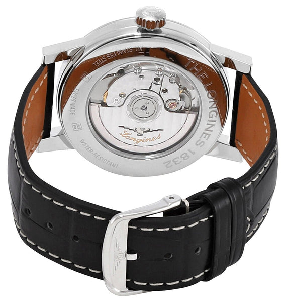 Longines Heritage Classic 1832 Automatic Stainless Steel Black Dial Bl