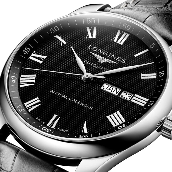 Longines Master Collection Automatic Stainless Steel Black Dial Black