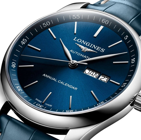 Longines Master Collection Automatic Stainless Steel Blue Dial Blue Le