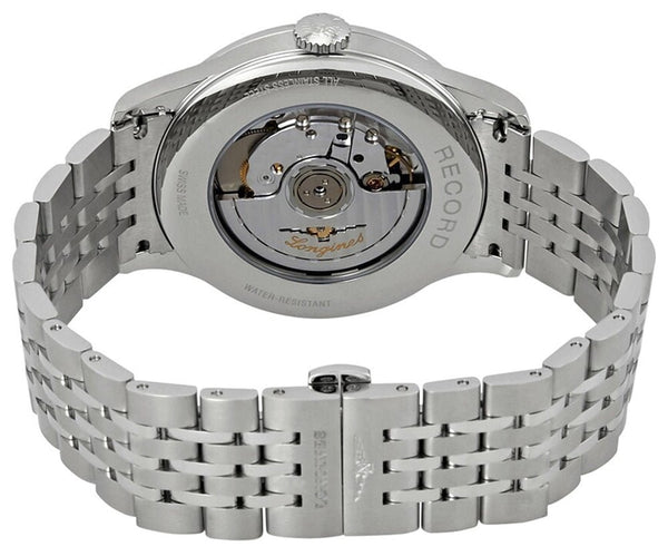 Longines Record Automatic COSC Stainless Steel Black Dial Date Mens Wa
