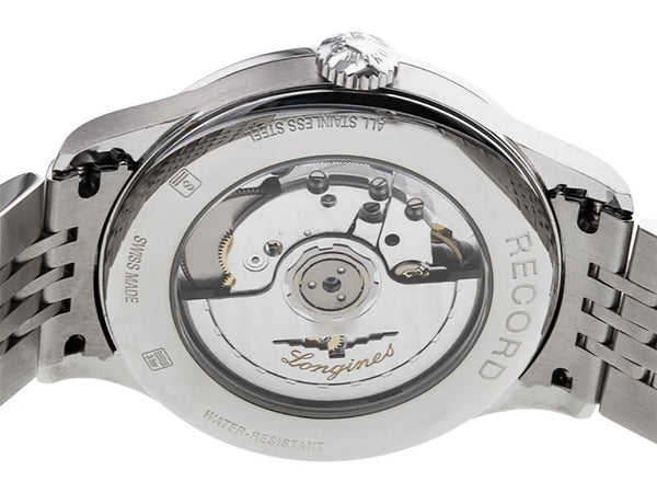 Longines Record Automatic COSC Stainless Steel Blue Dial Date Mens Wat