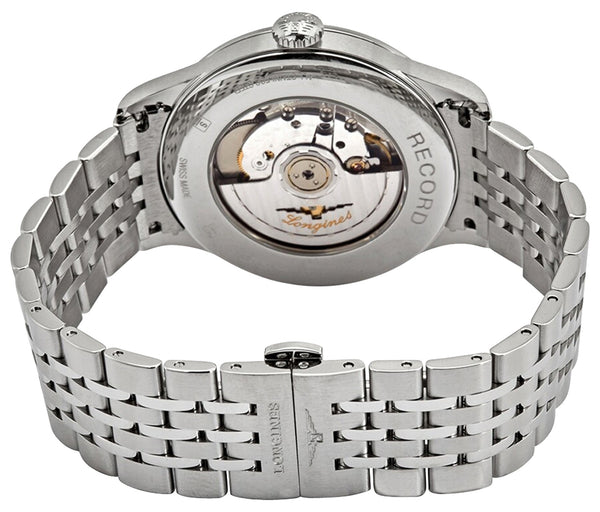 Longines Record Automatic COSC Stainless Steel Silver Dial Date Mens W