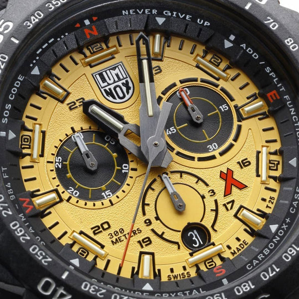 Luminox Bear Grylls Survival Chronograph CARBONOX Yellow Dial Black Ru