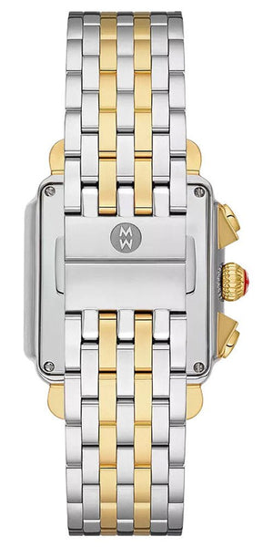 Michele Deco Chronograph Blue Mother-of-Pearl Dial Date Two-Tone Stain
