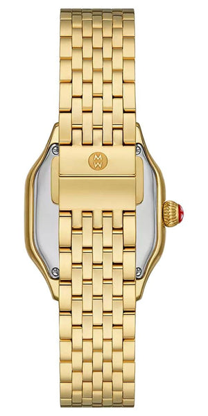 Michele Meggie 18K Gold-Plated Steel Diamonds Square Mother-of-Pearl D