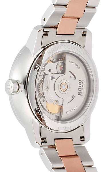 Rado Coupole Two Tone Stainless Steel Ceramos Silver Dial Date Automat
