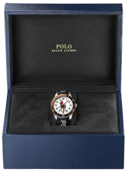 Ralph Lauren Polo Watch Pony Player Automatic Stainless Steel White Di