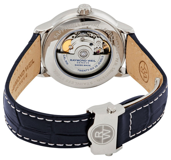 Raymond Weil Maestro Automatic Stainless Steel Silver Dial Blue Leathe
