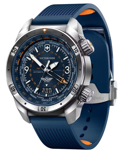 Victorinox Swiss Army Air Pro Automatic GMT Worldtimer Stainless Steel