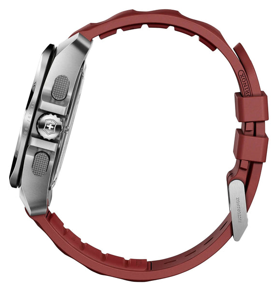 Victorinox Swiss Army I.N.O.X. Chronograph Stainless Steel Red Dial Re