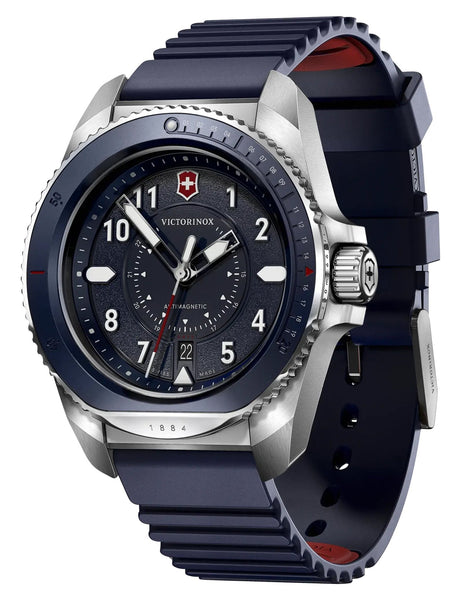 Victorinox Swiss Army Journey 1884 Stainless Steel Blue Dial Blue Rubb